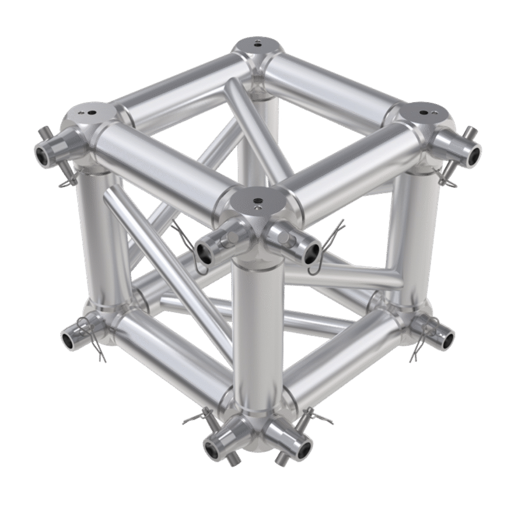 F34 Square Truss 6 Way Cube Junction with M10 Bolts DQ