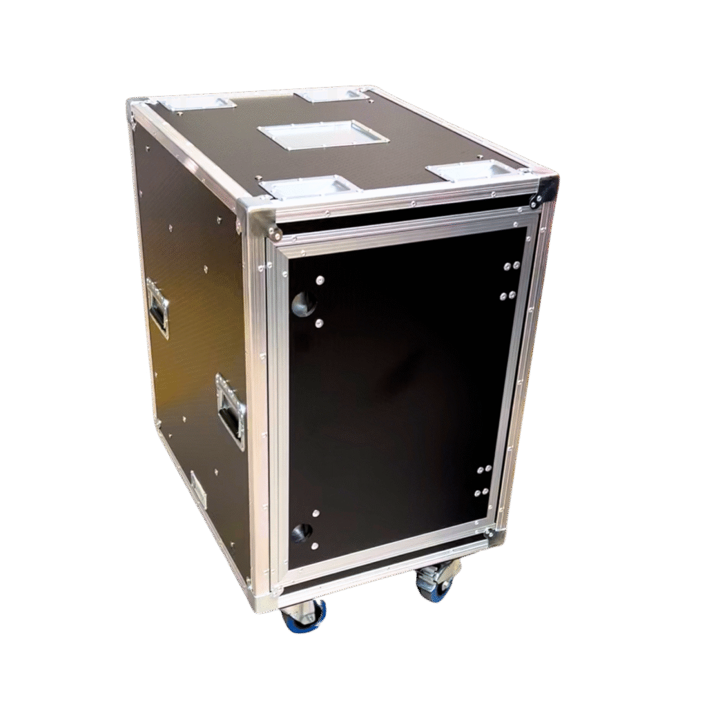 16RU Anti-Vibration 19" Rack Mount Case with Slide-Away Doors